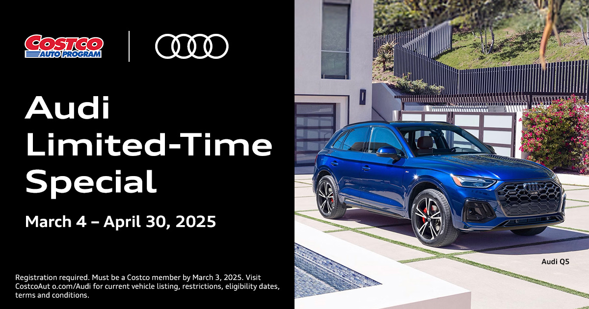 Audi Q8 e-tron Costco Member-Only Incentive | Costco Auto Program